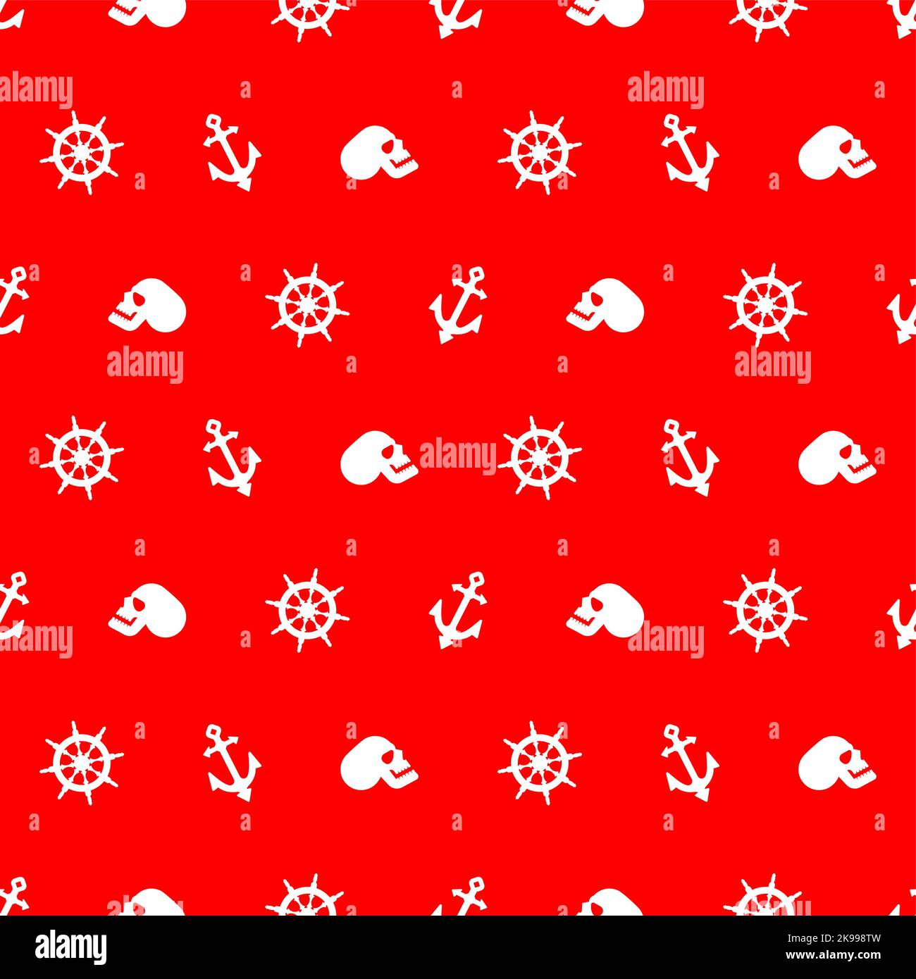 Anchor and rudder and skull pattern seamless. Baby fabric texture ...