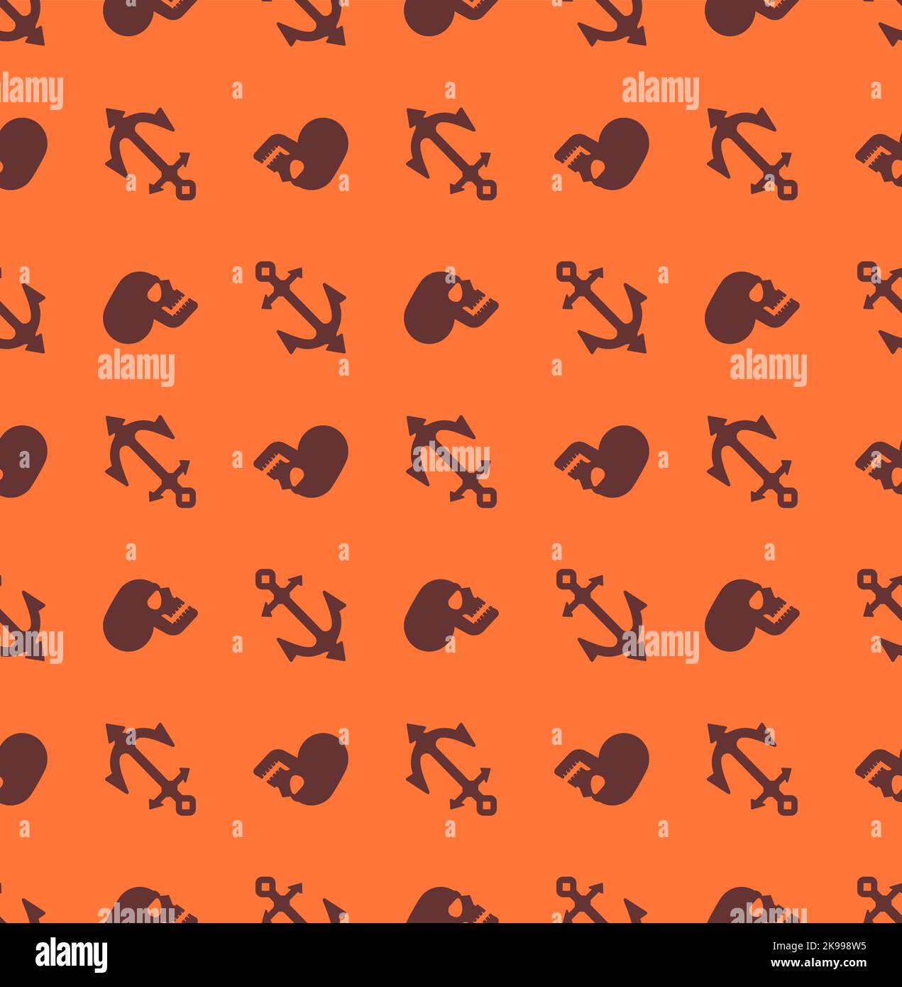 Anchor and rudder and skull pattern seamless. Baby fabric texture ...