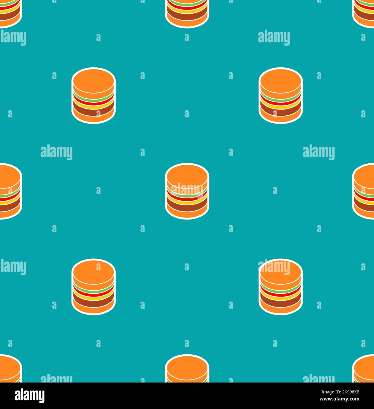 Burgers pattern seamless. Hamburger background. Simplified fast food ...
