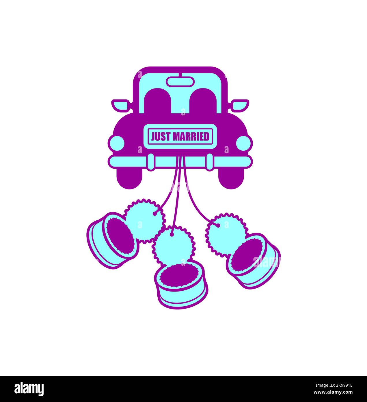 Wedding invitation couple newlyweds Stock Vector Images - Alamy