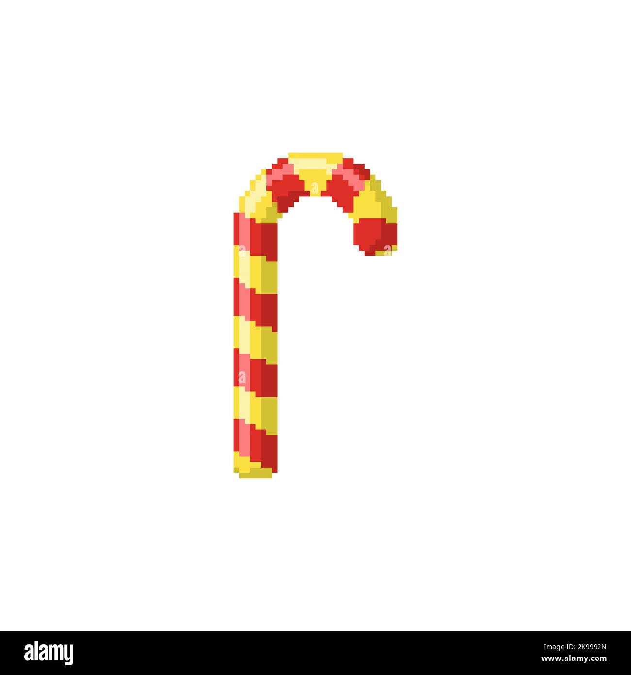 Christmas lollipop pixel art. candy stick 8 bit Stock Vector Image ...