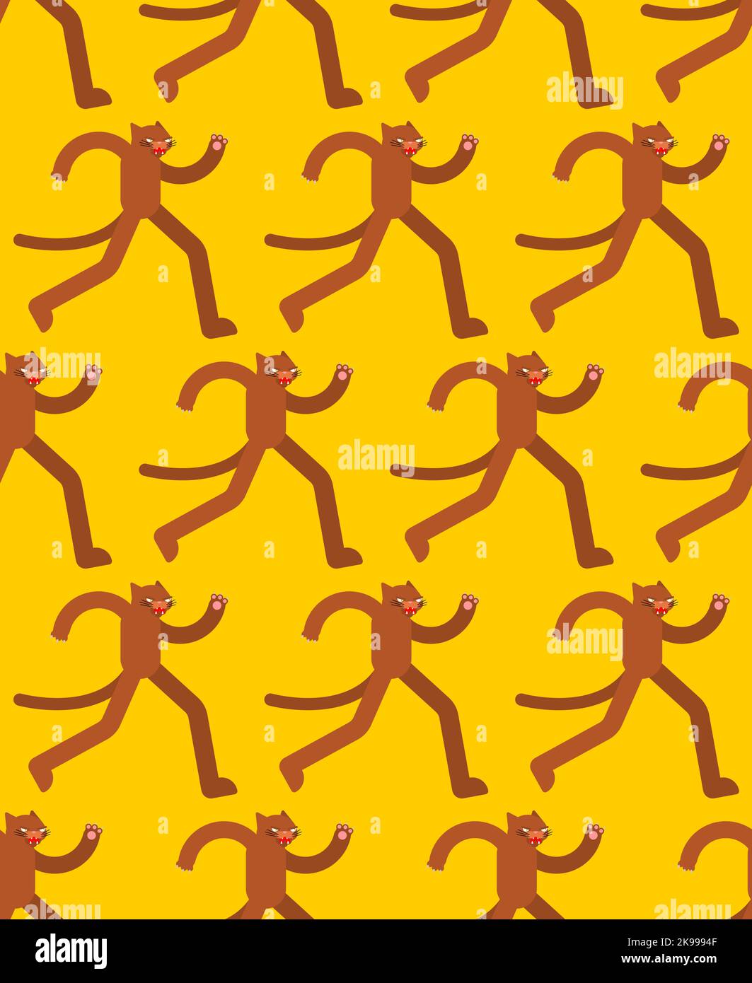 Cat is running pattern seamless. Pet run background. Baby fabric ...