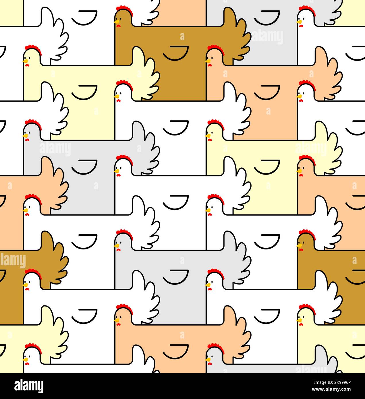 Laying hen and many eggs pattern seamless. Baby fabric texture Stock ...