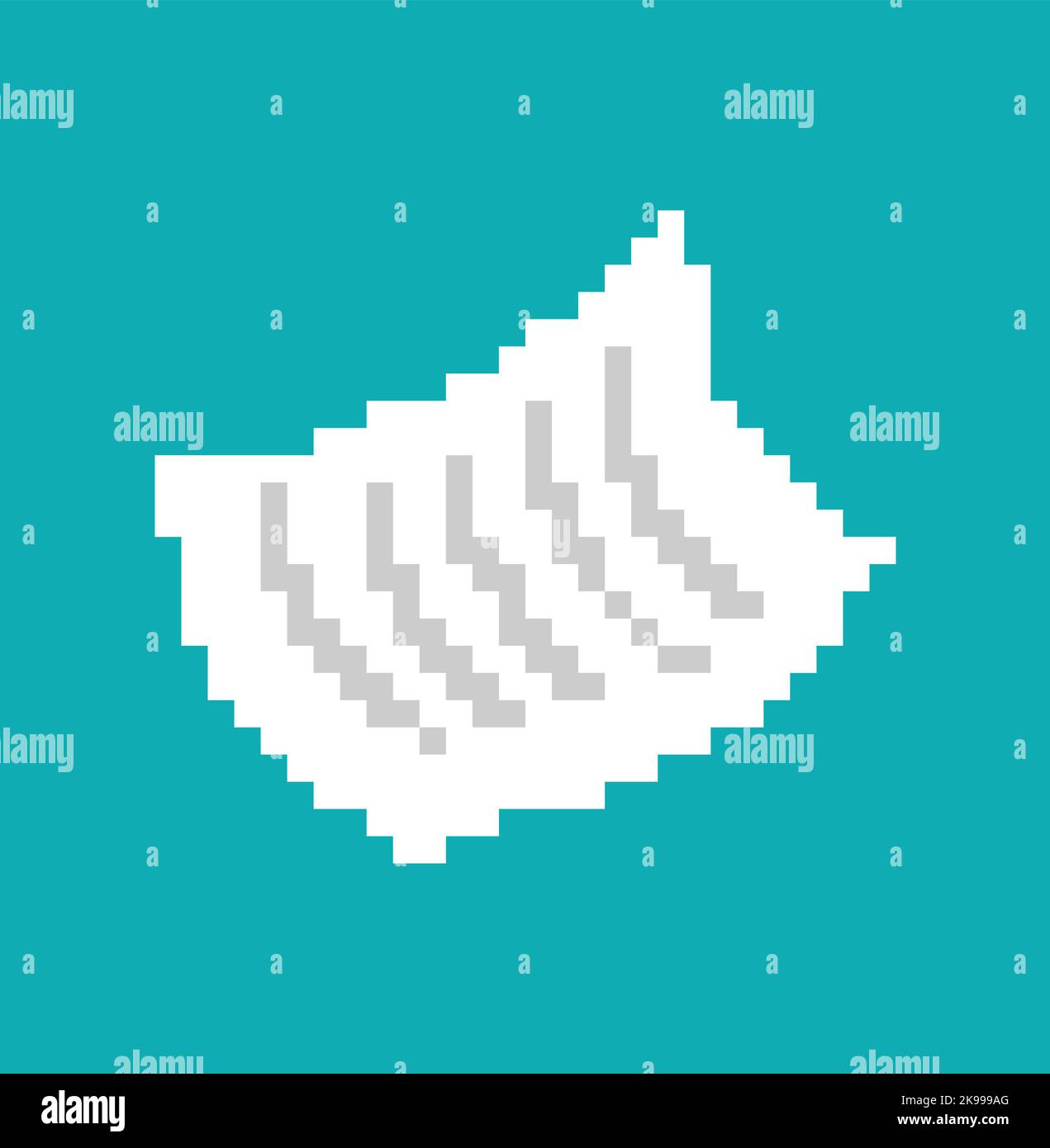 Document falls pixel art. Sheet of paper flies 8 bit. pixelated Vector illustration Stock Vector ...