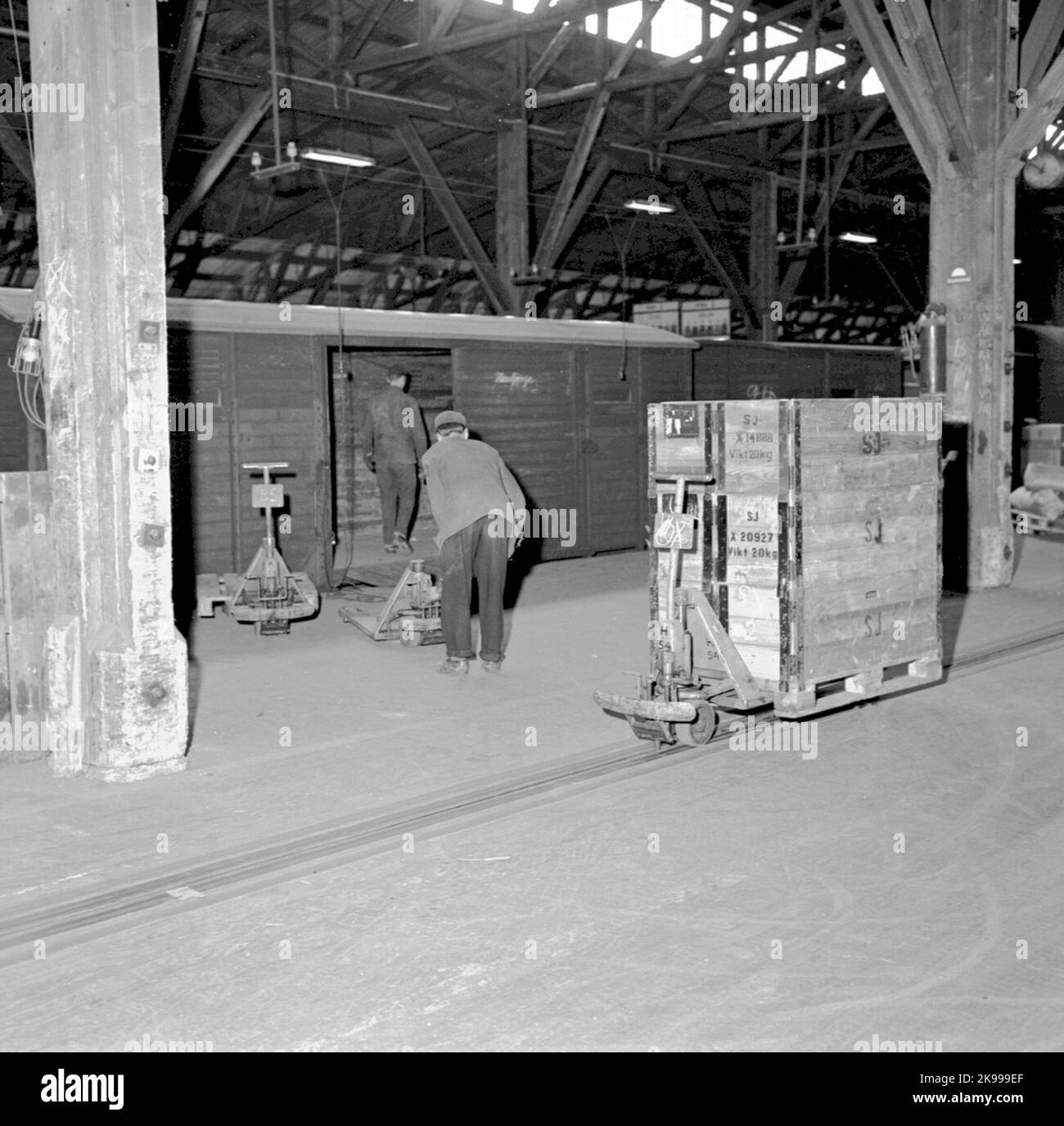 Transhipment magazine, sorting of arriving goods Stock Photo - Alamy