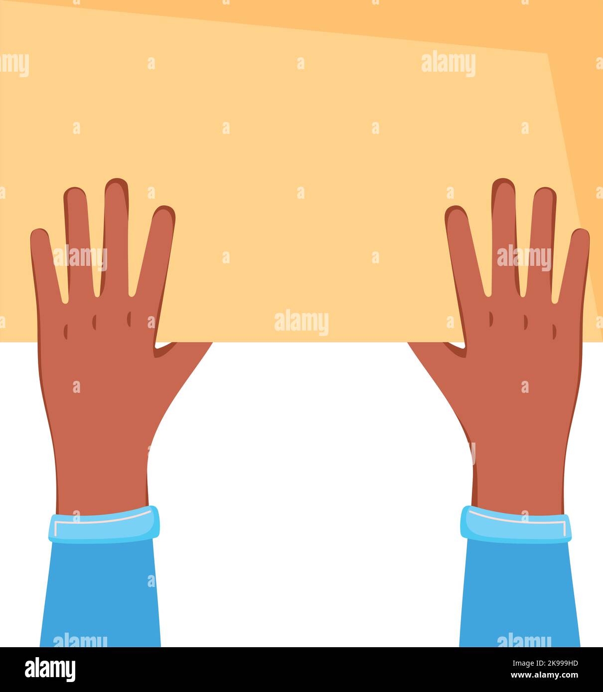 hands protester with banner Stock Vector Image & Art - Alamy