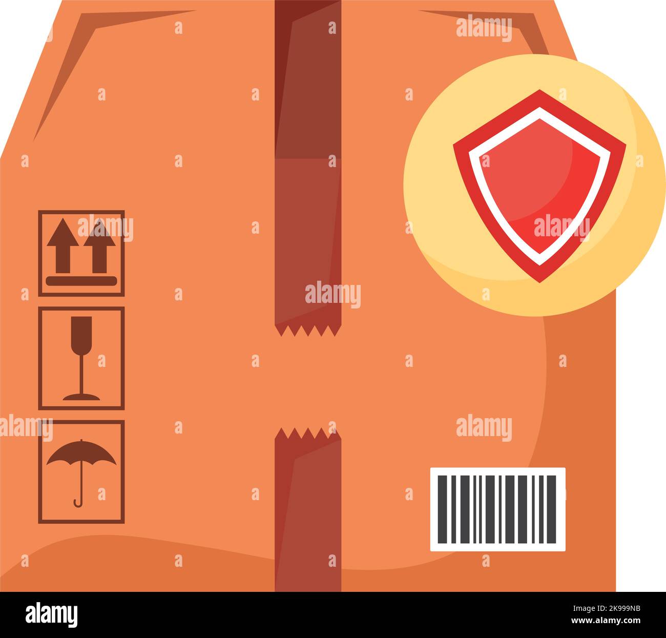 carton box with shield Stock Vector Image & Art - Alamy