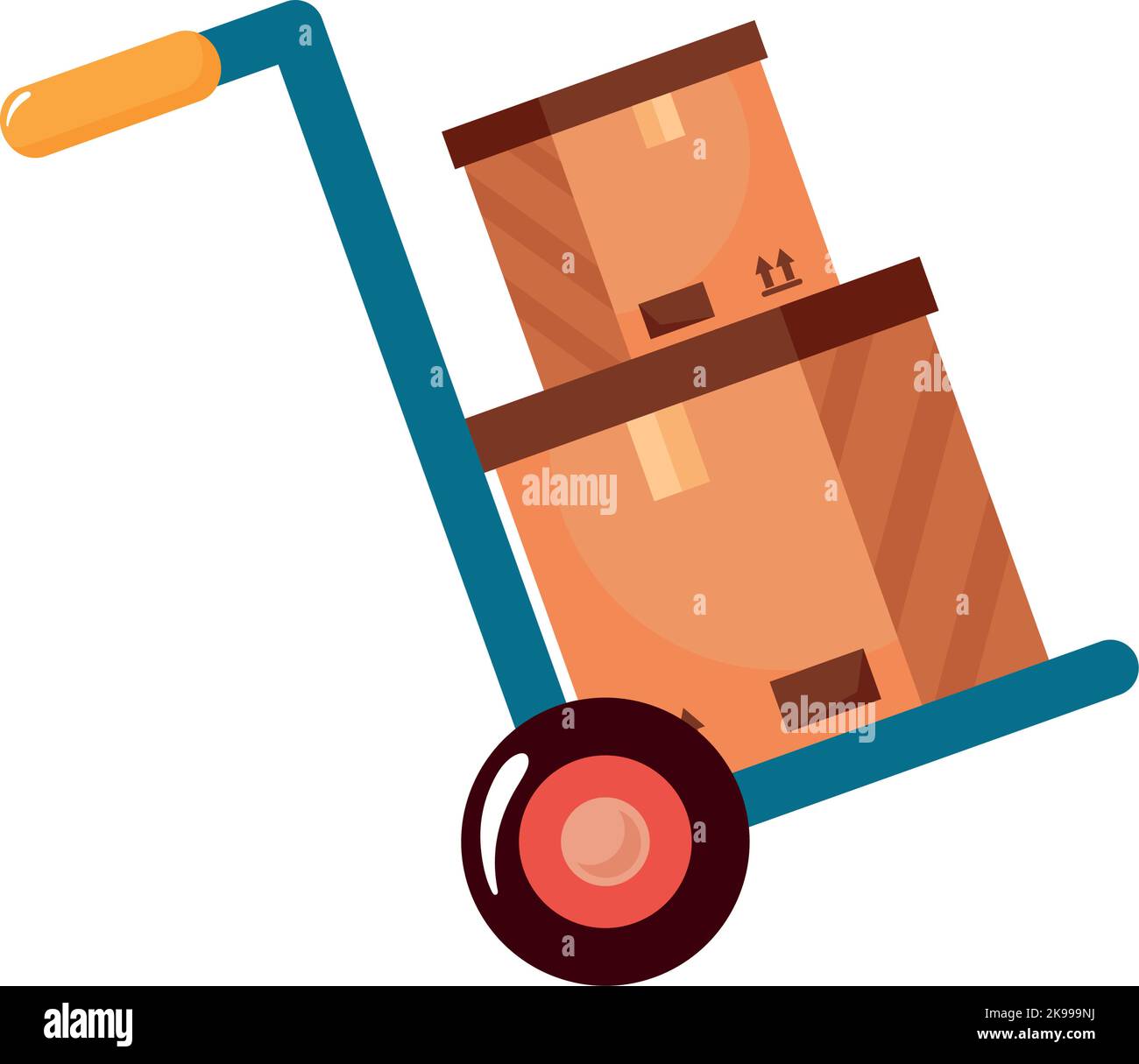 delivery carton boxes in cart Stock Vector Image & Art - Alamy