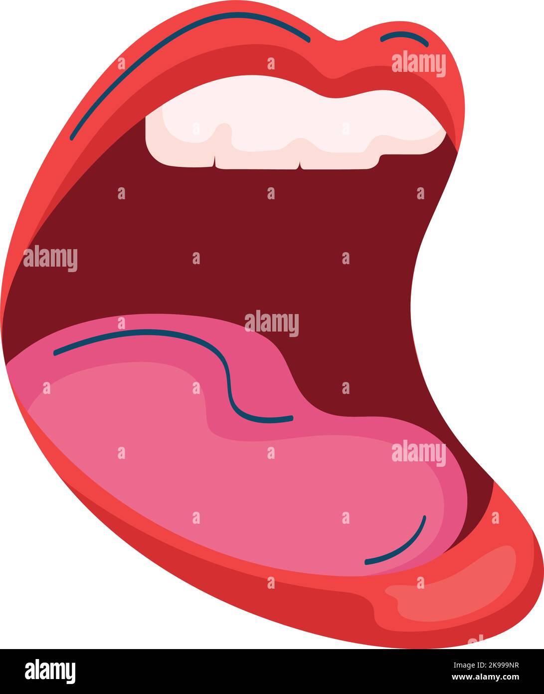 mouth open retro style Stock Vector Image & Art - Alamy