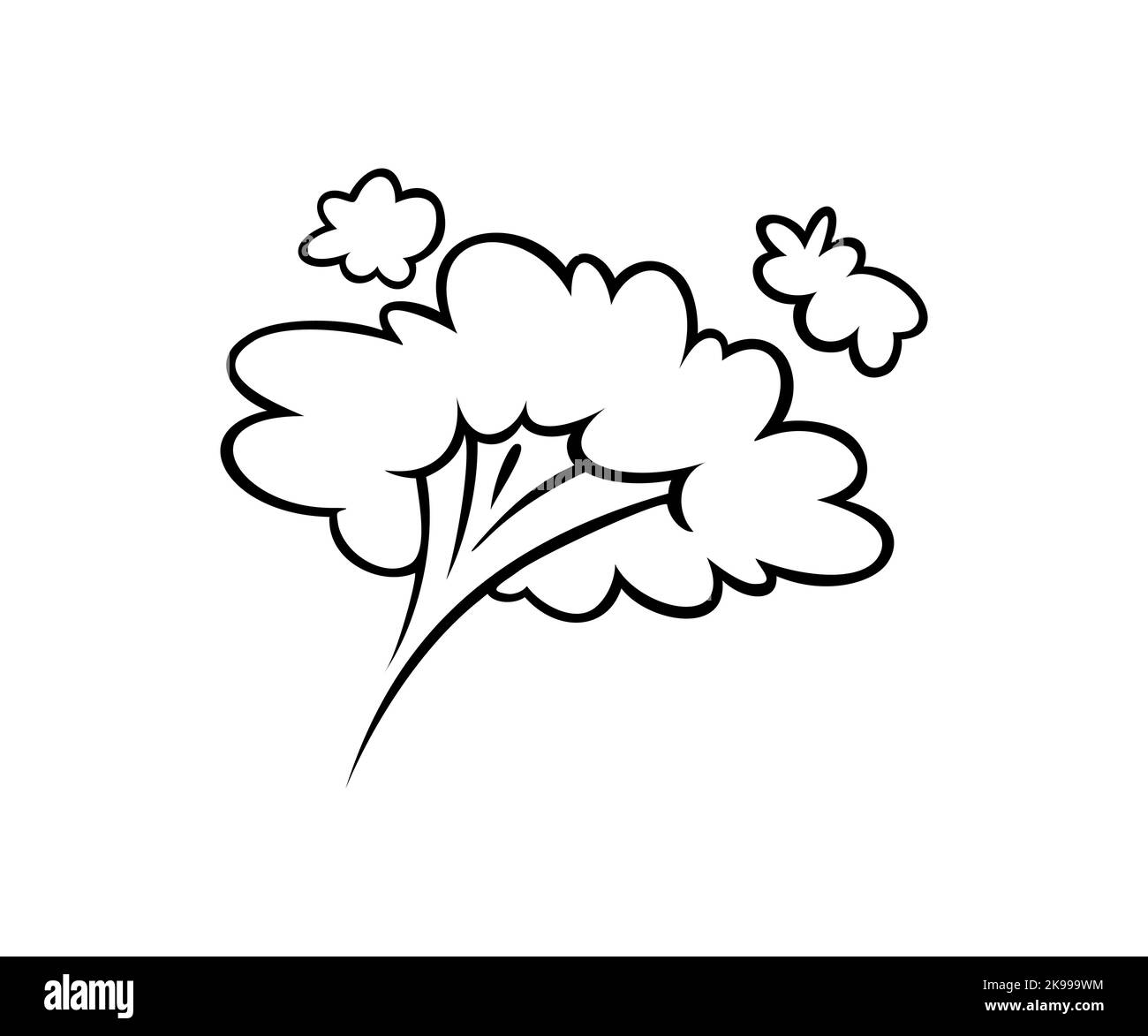 Comic boom effect clouds. Set of explosion bubbles and smoke. Vector ...