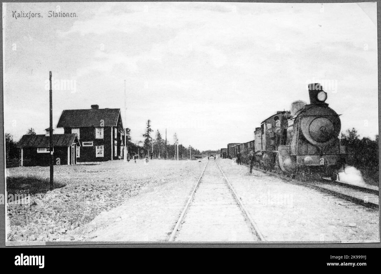 Steam trains at Kalixfors Railway Station. The State Railways, SJ MA ...