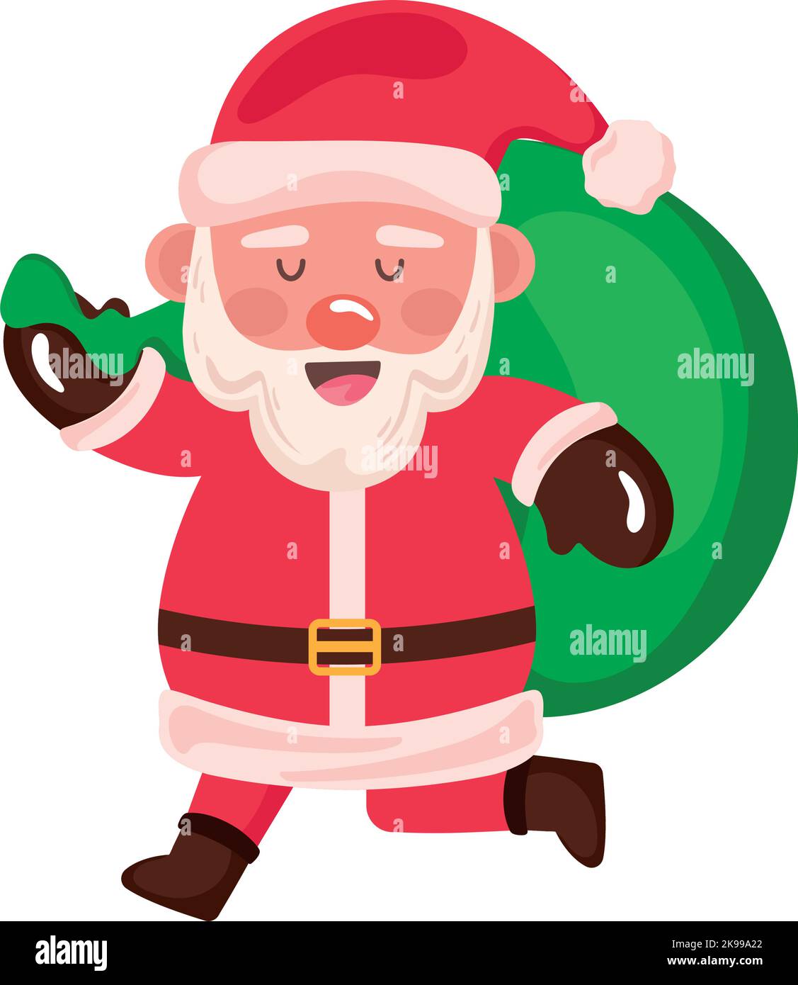 santa claus with gifts bag Stock Vector Image & Art - Alamy