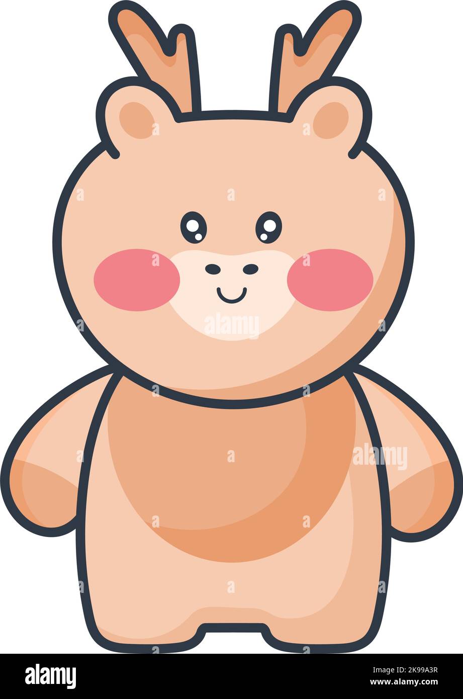 cute deer kawaii animal Stock Vector Image & Art - Alamy