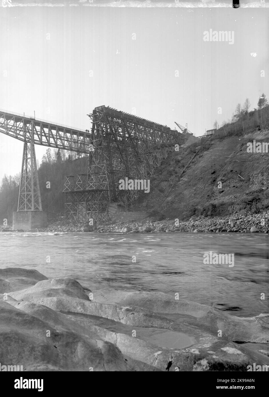 Bridge over the Ångerman River. Långsele - Mellansel Stock Photo - Alamy