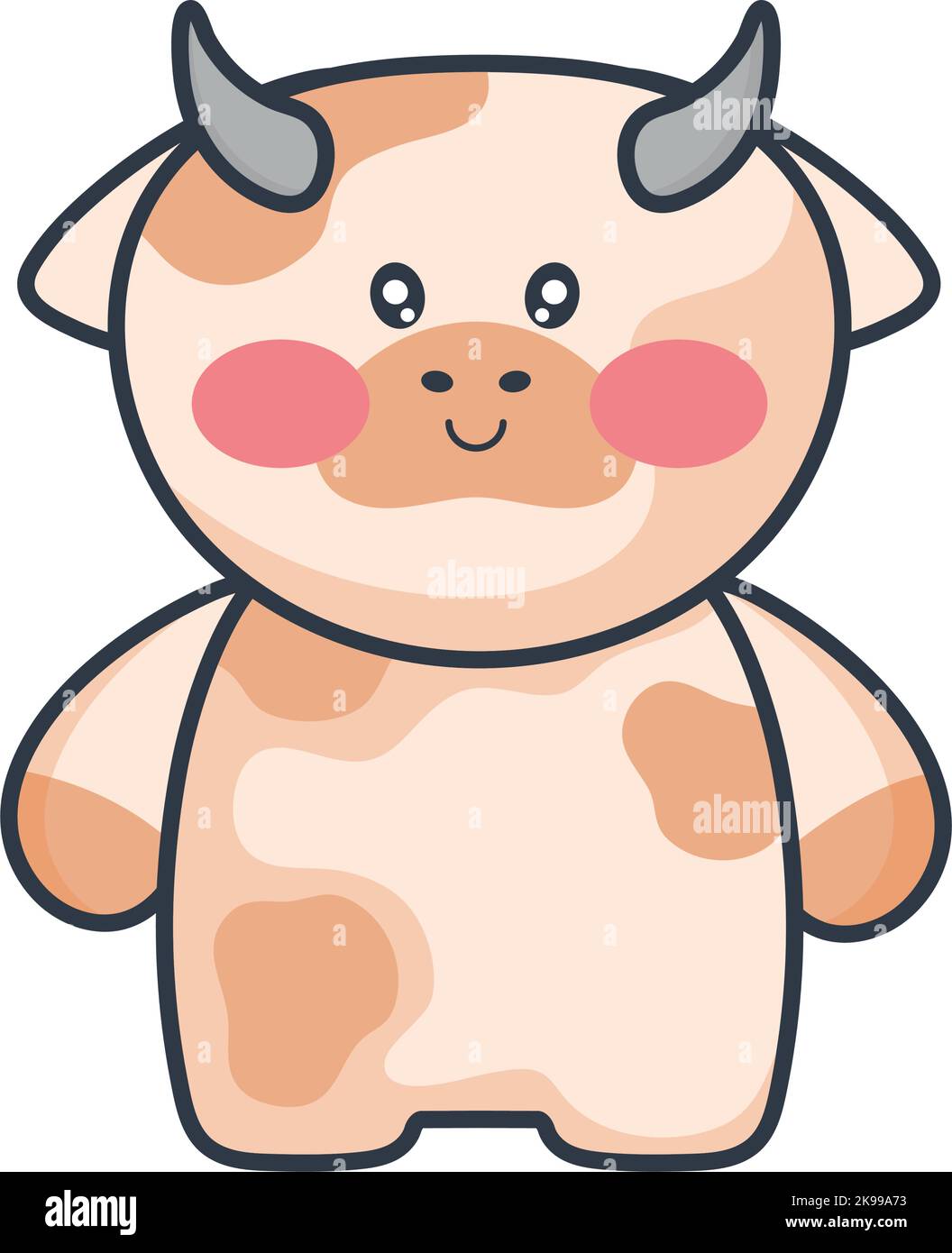 cute cow kawaii animal Stock Vector Image & Art - Alamy