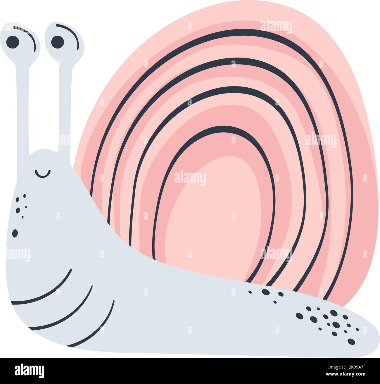 cute snail adorable Stock Vector Image & Art - Alamy