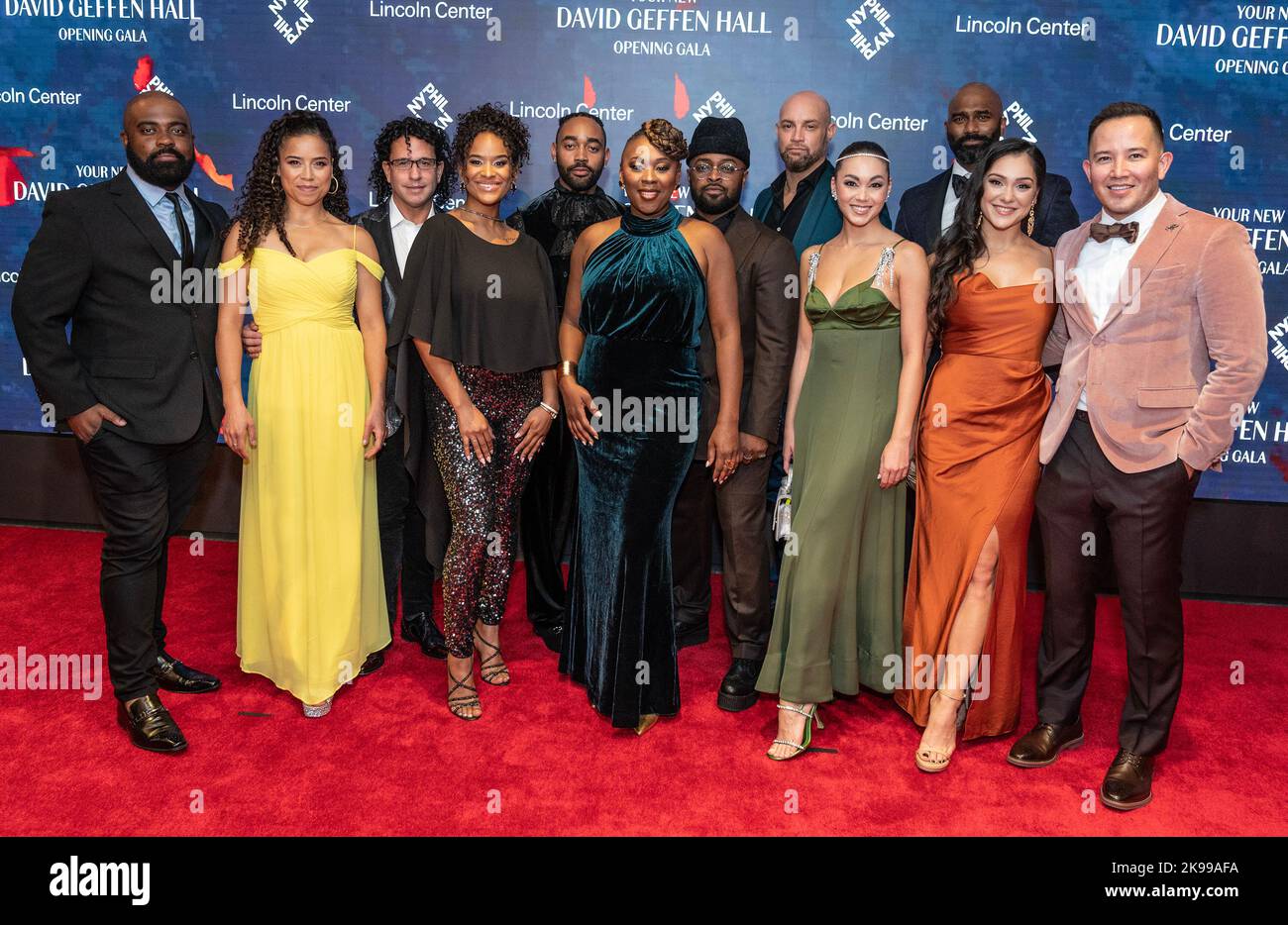 Cast of musical Hamilton attends New York Philharmonic gala celebrating ...