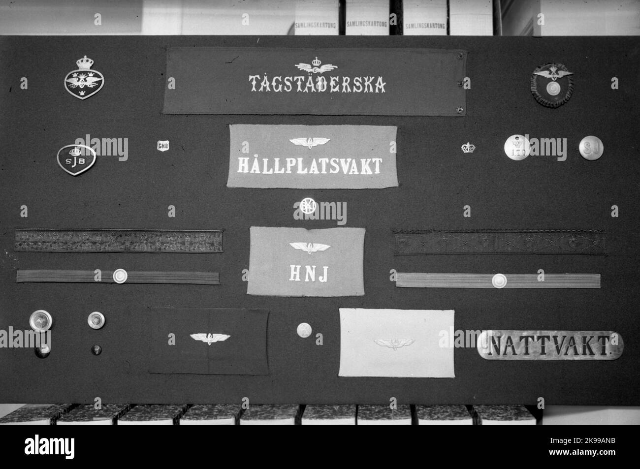 Uniform sign SJ and not; Railway Museum Stock Photo - Alamy