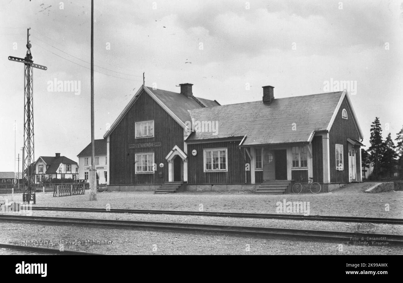 Lenhovda Station.station built in 1922. One -story station house in ...