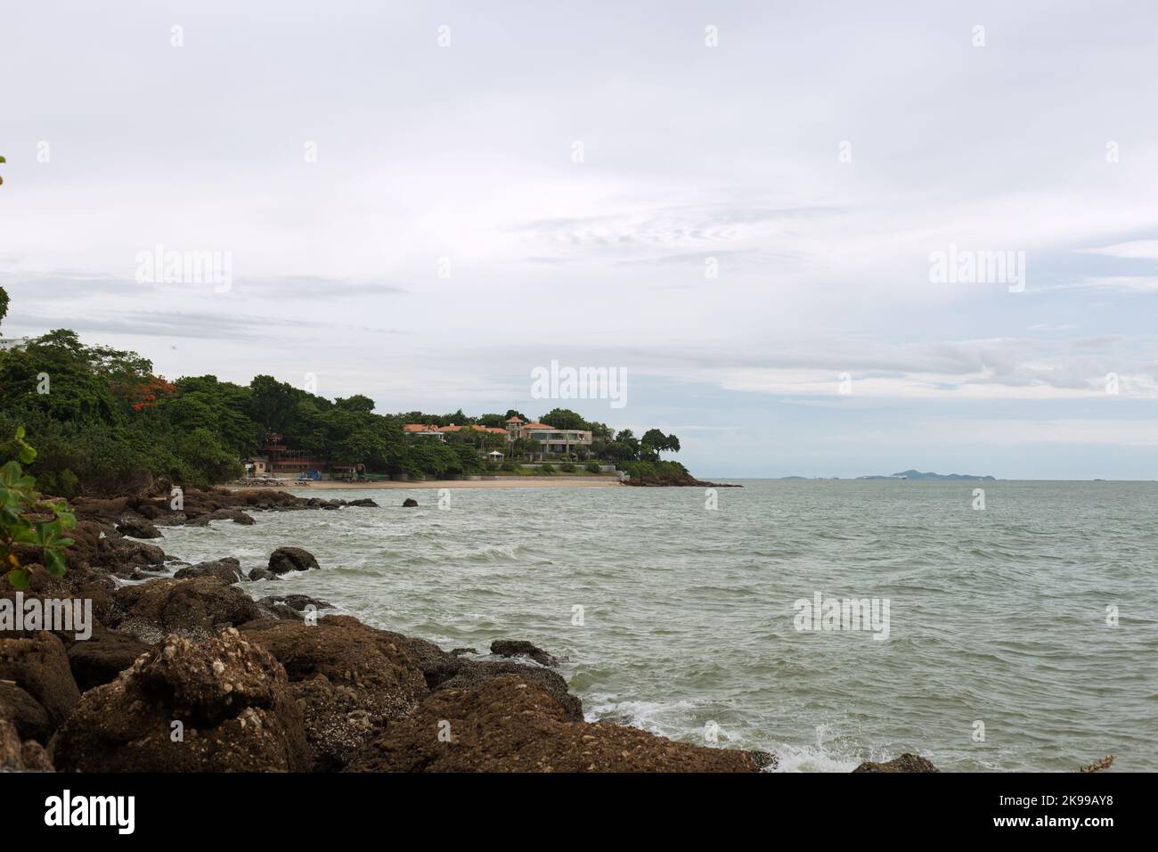 Dark Sea Before the Storm. Tropical Coast Stock Photo - Alamy