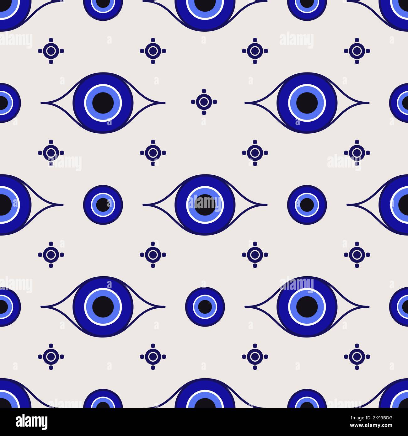 Evil eye ethnic pattern. Mystic greek blue amulet. Turkish traditional ...