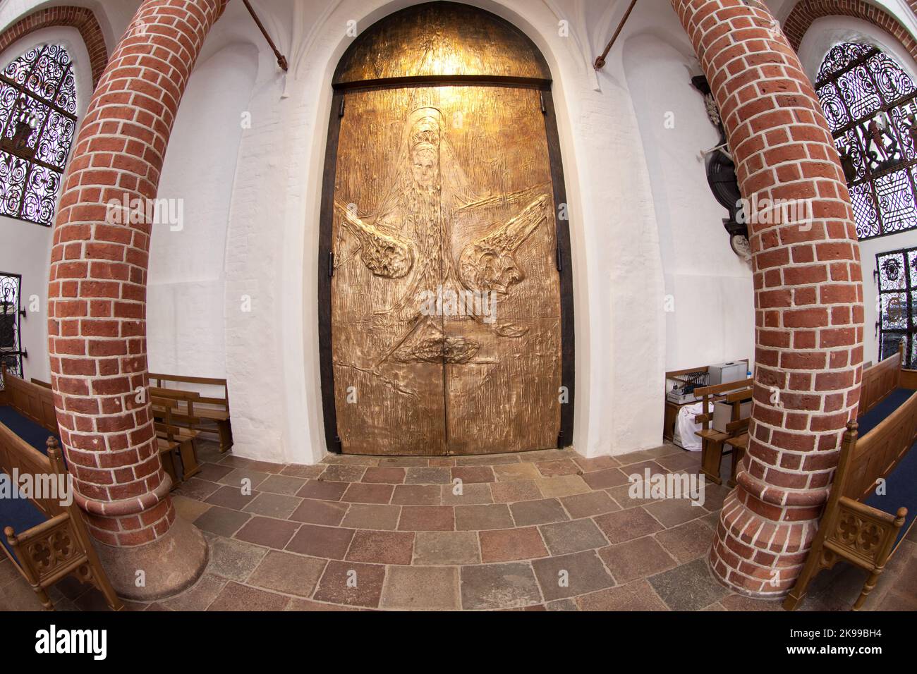 Roskilde Cathedral in Denmark A Gothic cathedral built of brick in the ...
