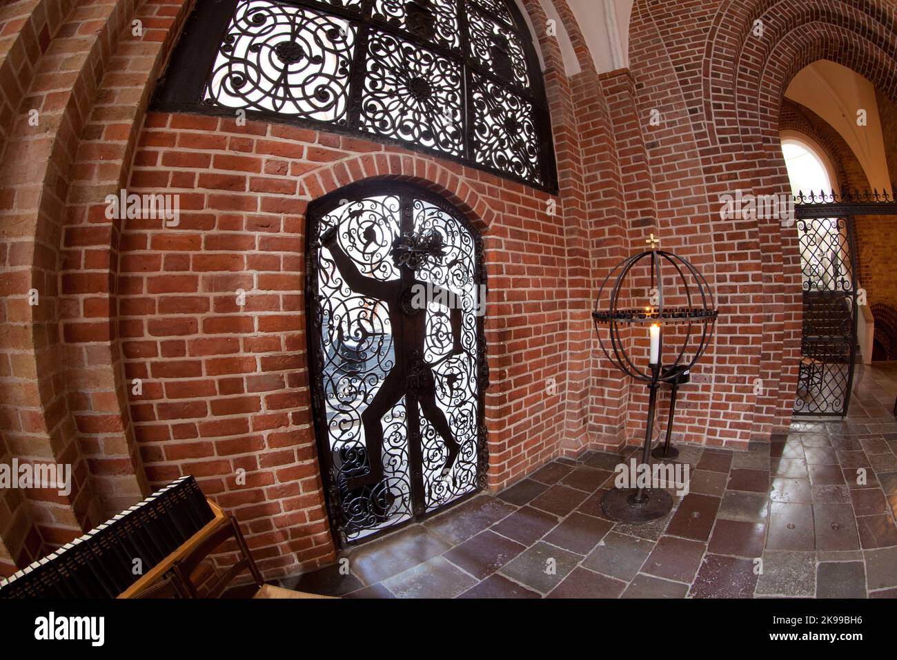 Roskilde Cathedral in Denmark A Gothic cathedral built of brick in the ...