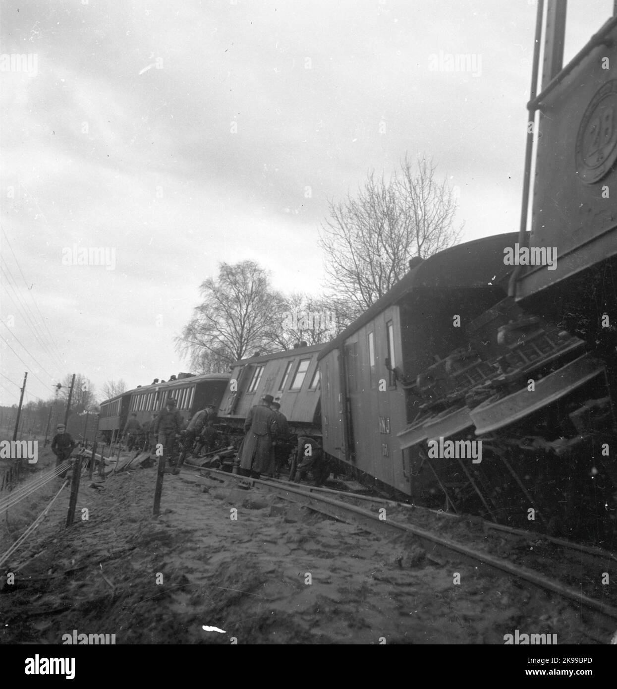 Tear tracking at Bredaryd. The train was on its way to Halmstad. It ...