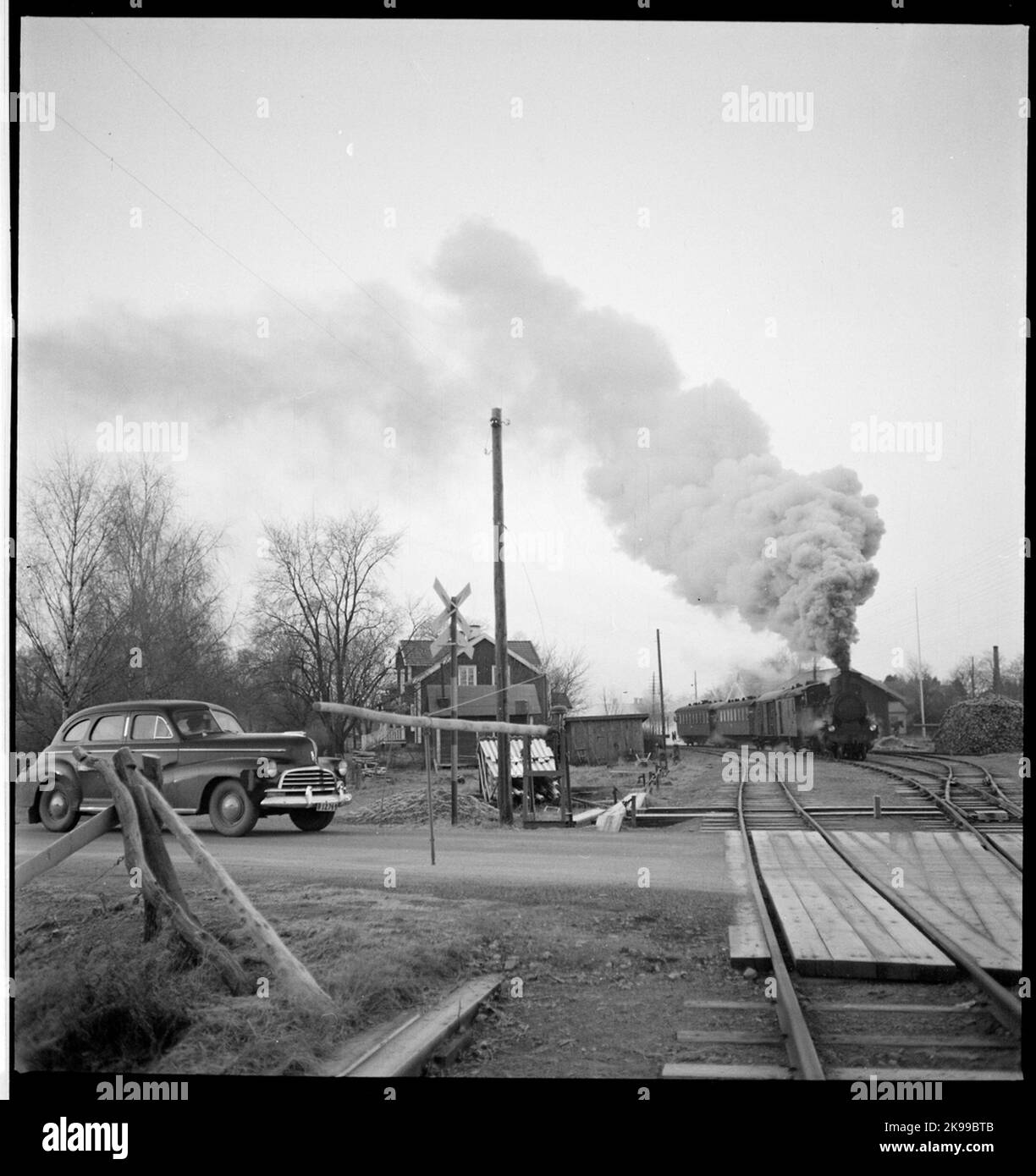 Passenger trains steam locomotive Black and White Stock Photos & Images ...