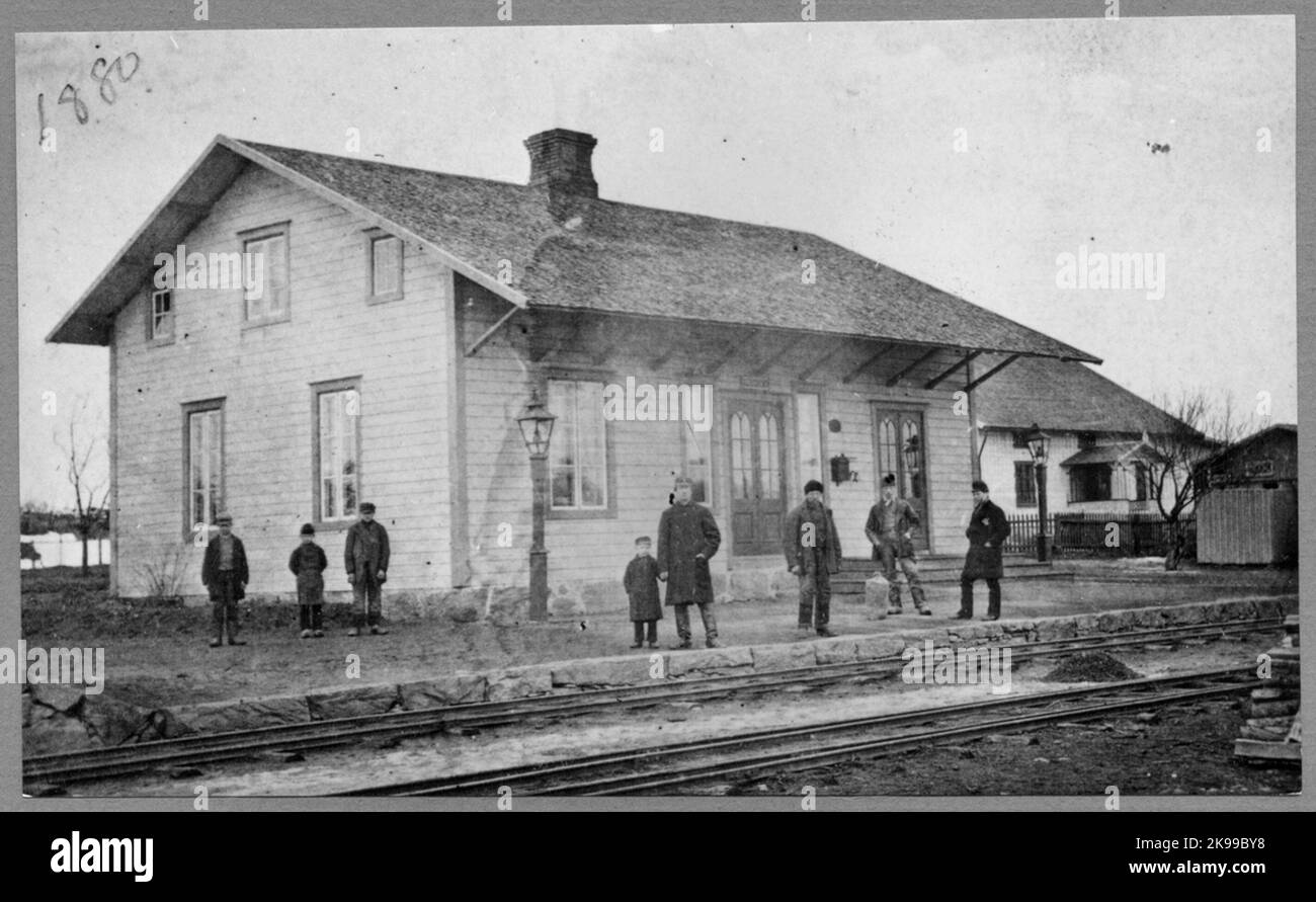 Stationshus in Blidsberg. A new stretch of track was drawn a few ...