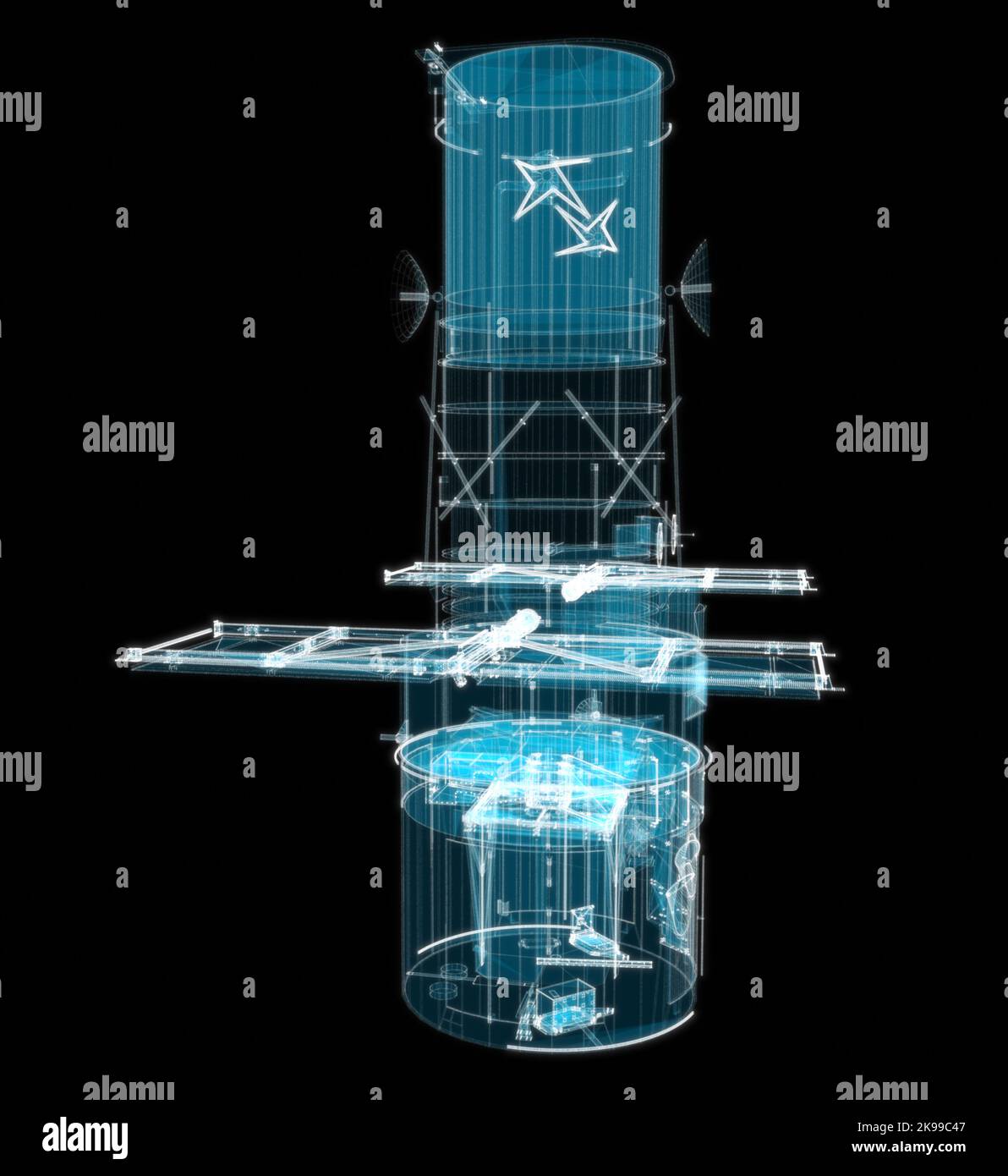 Hubble Space Telescope. 3D Illustration Stock Photo - Alamy