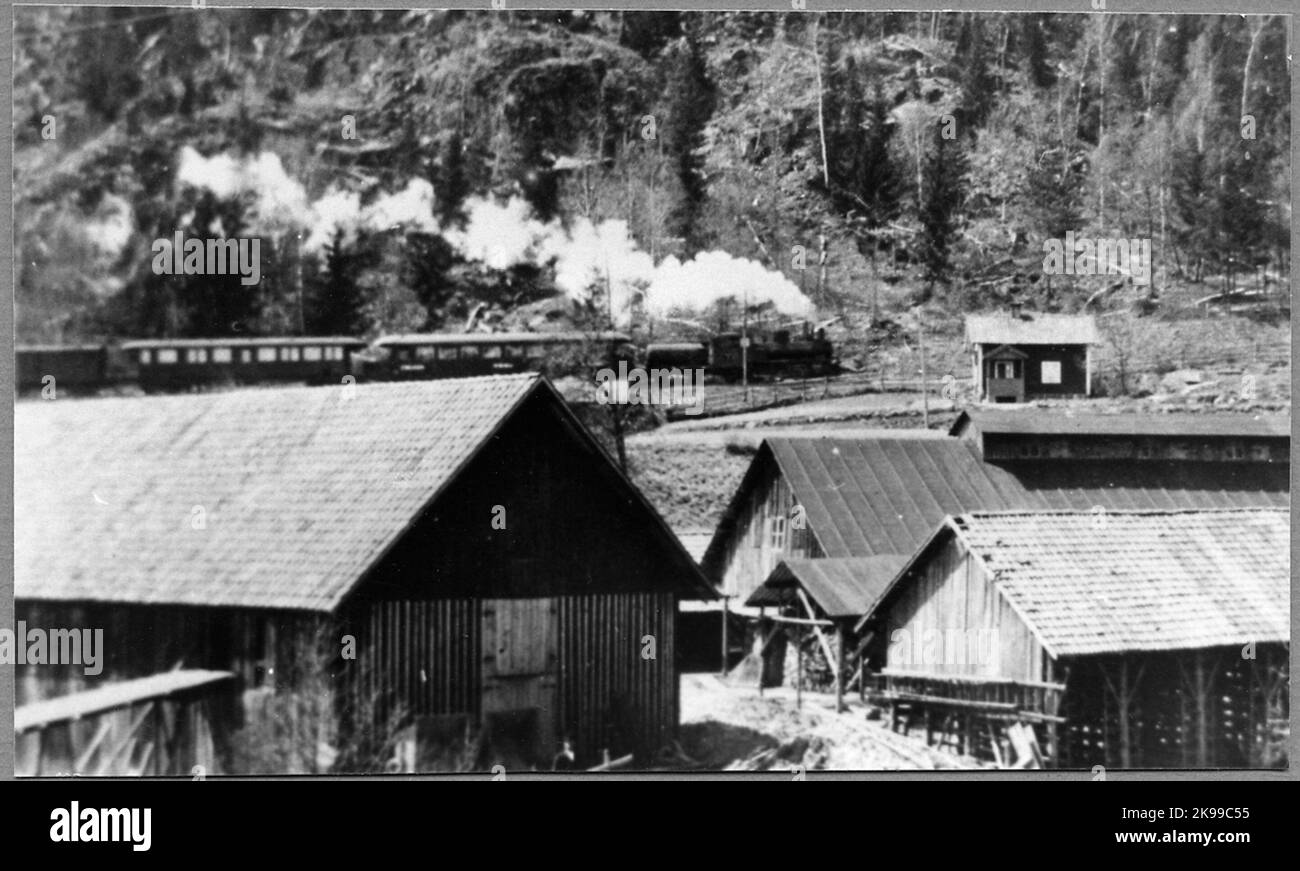 Passenger trains just south of Falerum on the line between Falerum and ...