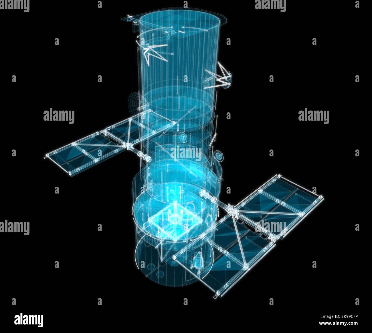 Hubble Space Telescope. 3D Illustration Stock Photo - Alamy