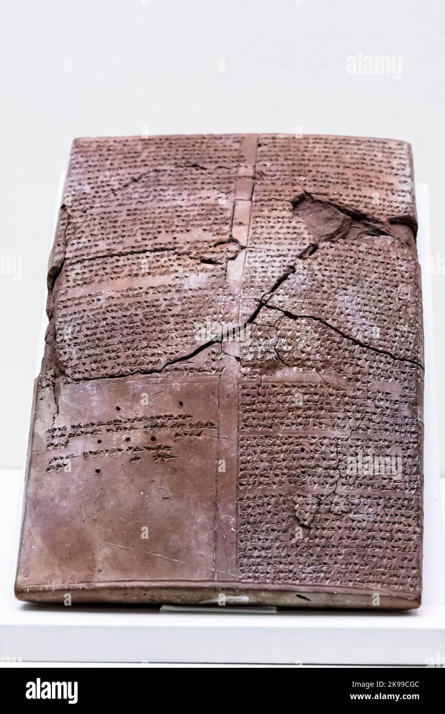 Bogazukoy cuneiform clay tablet, Bogazukoy museum, Hattusa, Hattusas ...