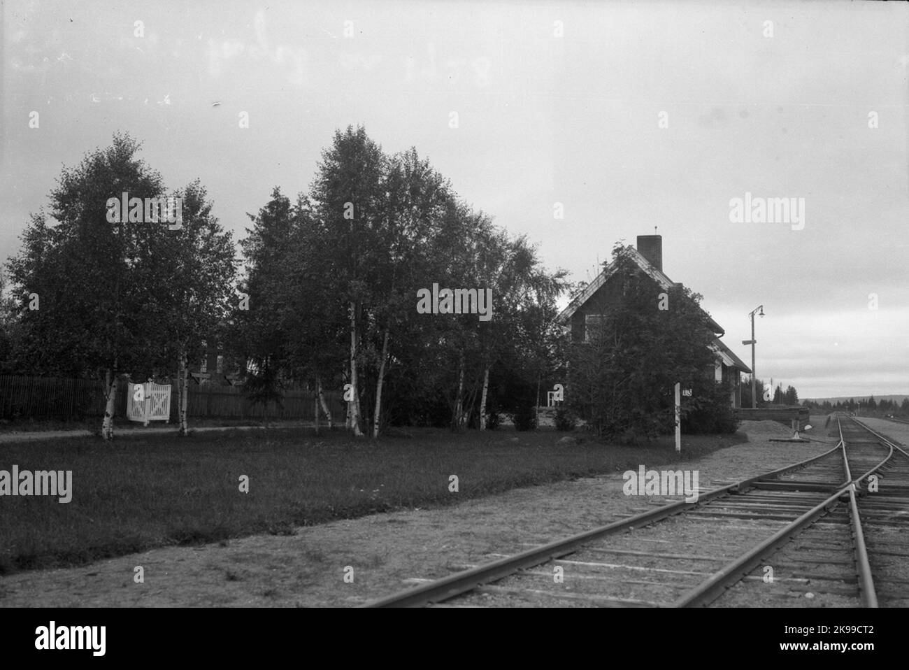 Station stop built in 1915. Two -storey station house in wood, combined ...