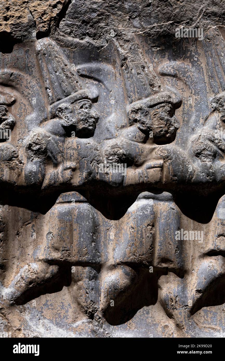 Yazılıkaya, rock relief of Hattusa, the twelve gods（12 Gods), Hittite ...