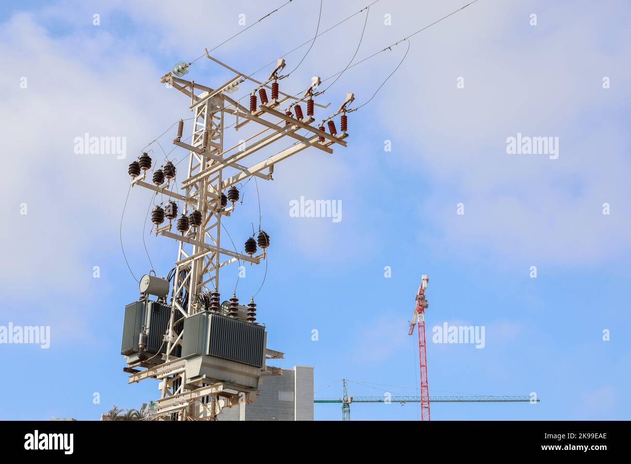 View of electric pole outdoors Stock Photo - Alamy