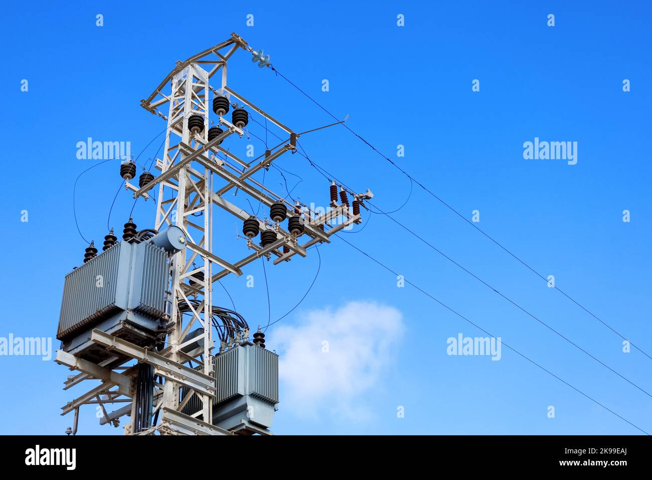 View of electric pole outdoors Stock Photo - Alamy