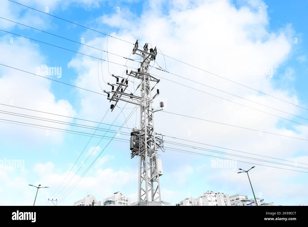 View of electric pole outdoors Stock Photo - Alamy