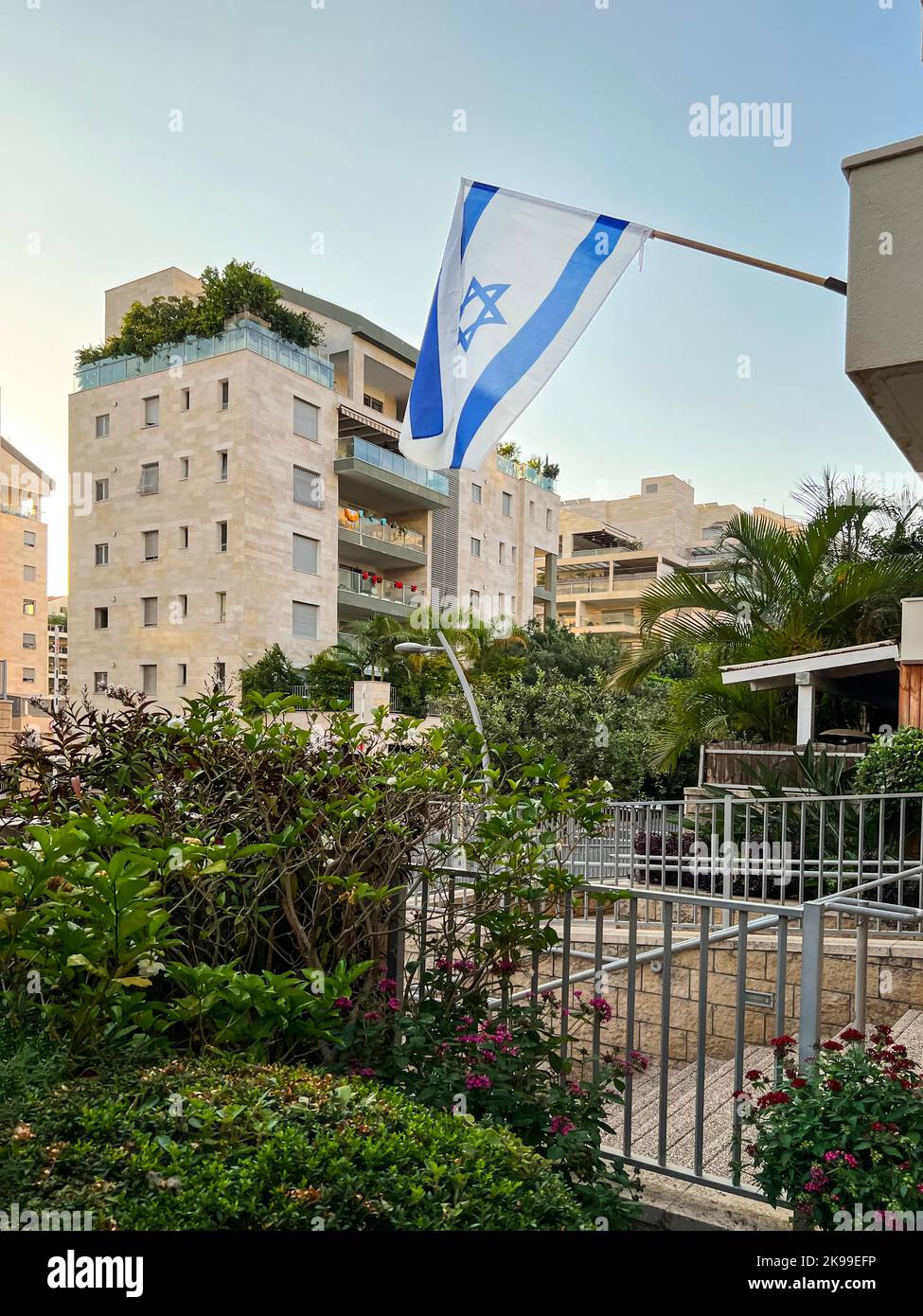Flag of Israel waving outdoors Stock Photo - Alamy