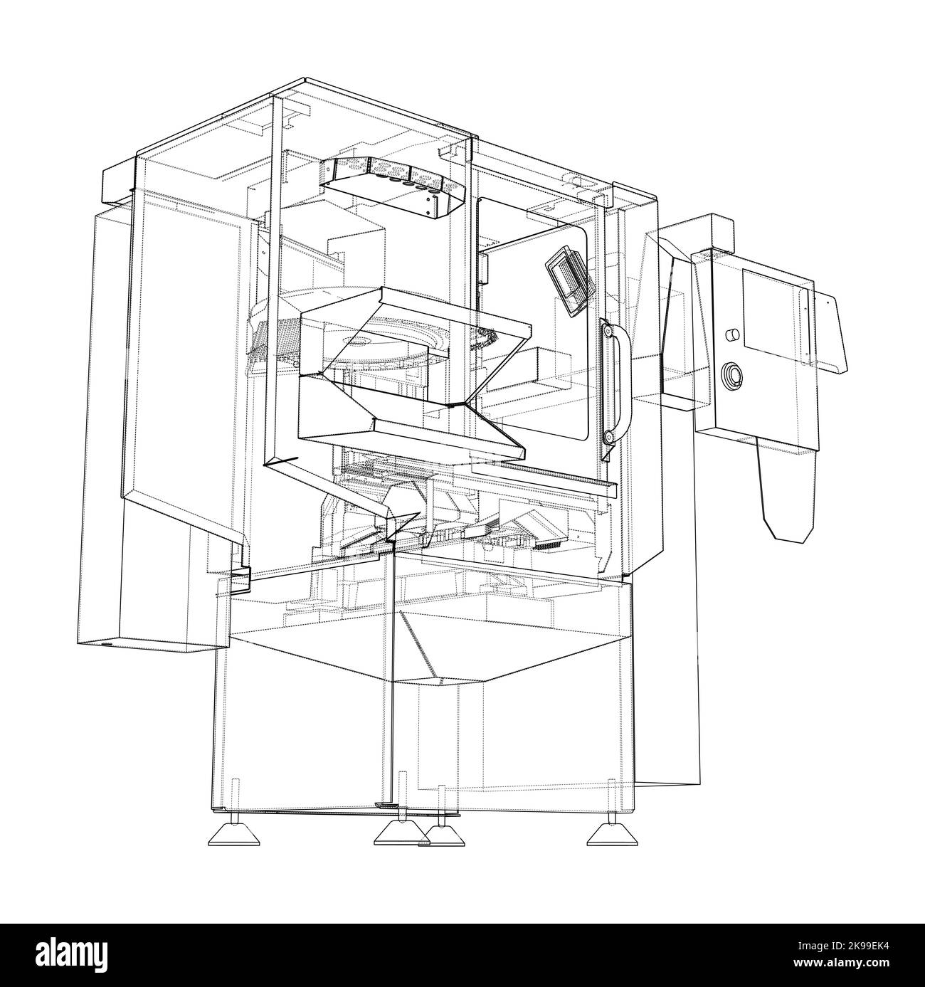 Metalworking Cnc Milling Machine Vector Stock Vector Image And Art Alamy