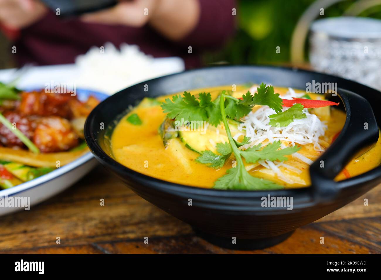 A bowl of red chicken curry at Holy Basil, a Thai and Laotian ...