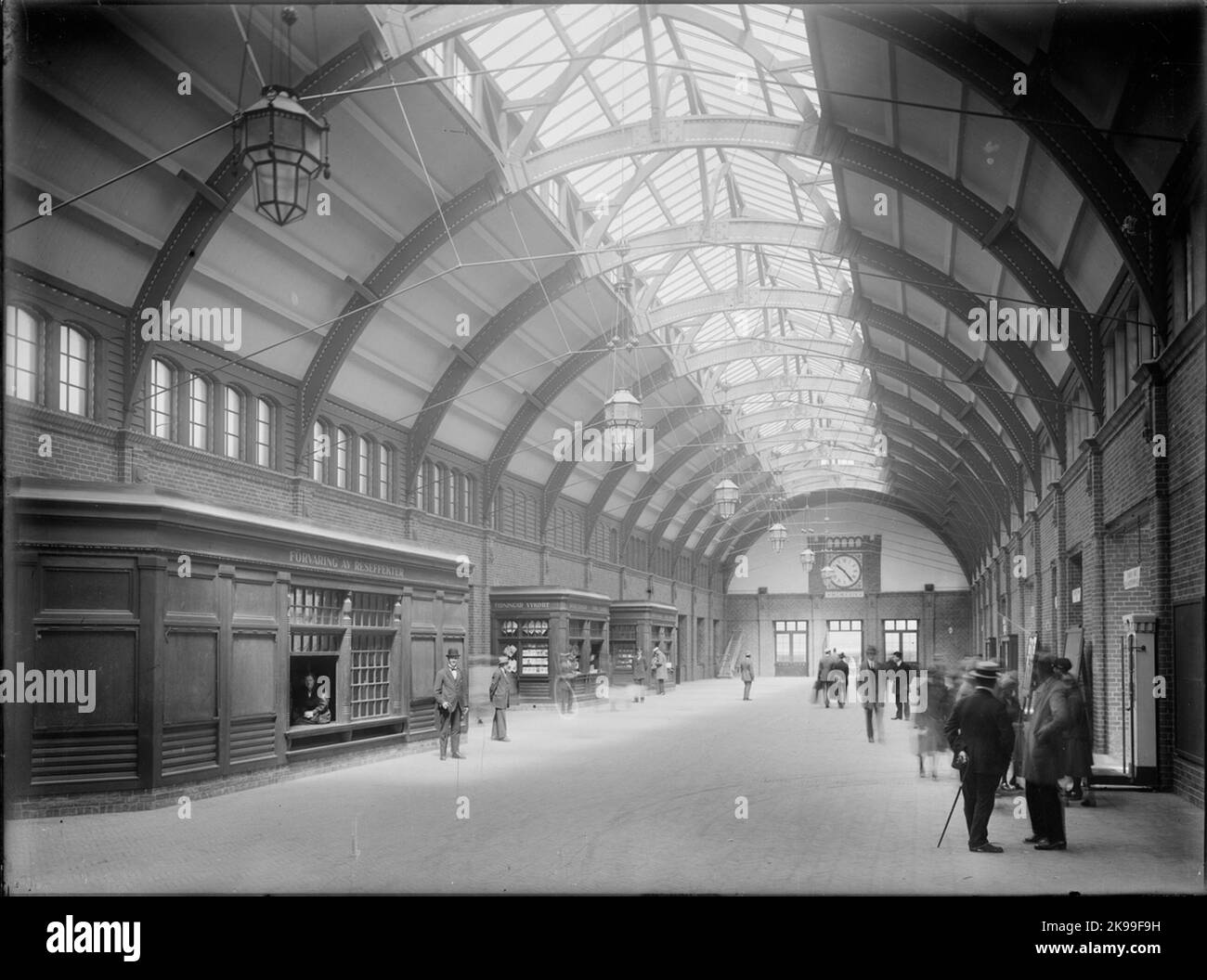 The waiting room and the main platform, Malmö Central Station Stock ...