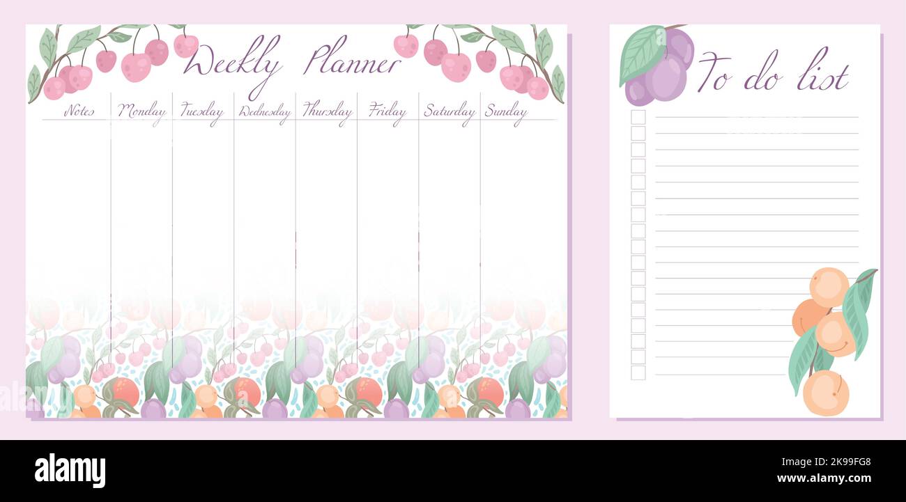Vector set of tender child day organization templates with berry ...