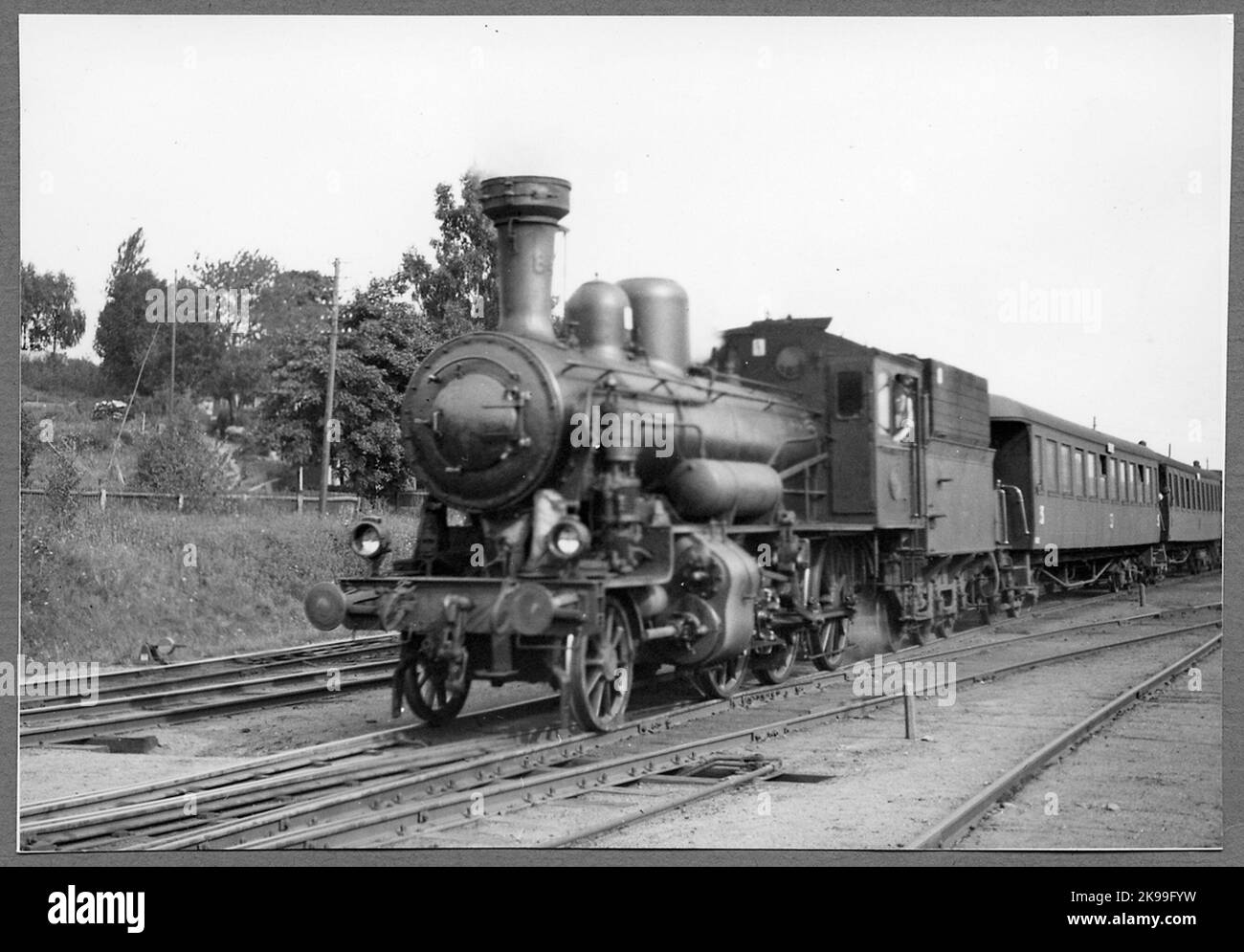 The State Railways, SJ L 842 and SJ 3 class passenger cars Stock Photo ...