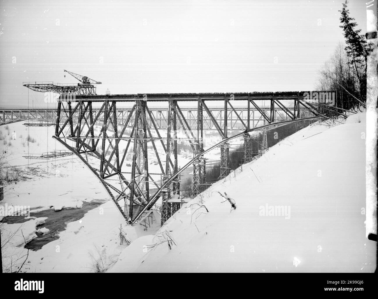 Bridge over the Ångerman River. Långsele - Mellansel Stock Photo - Alamy