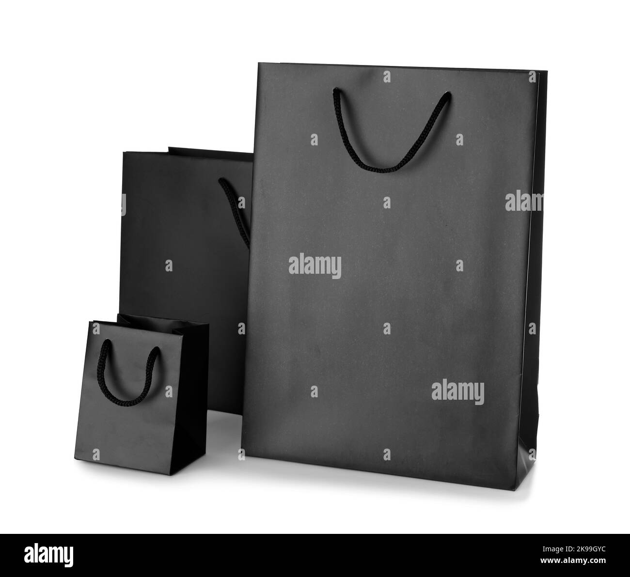 Shopping bags on white background. Black Friday sale Stock Photo - Alamy