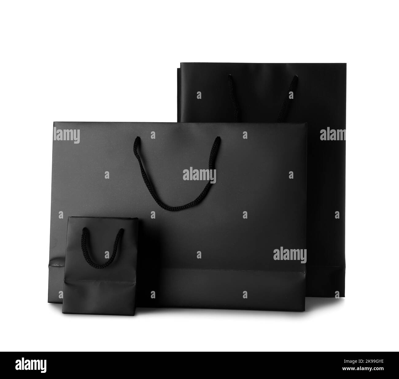 Shopping bags on white background. Black Friday sale Stock Photo - Alamy