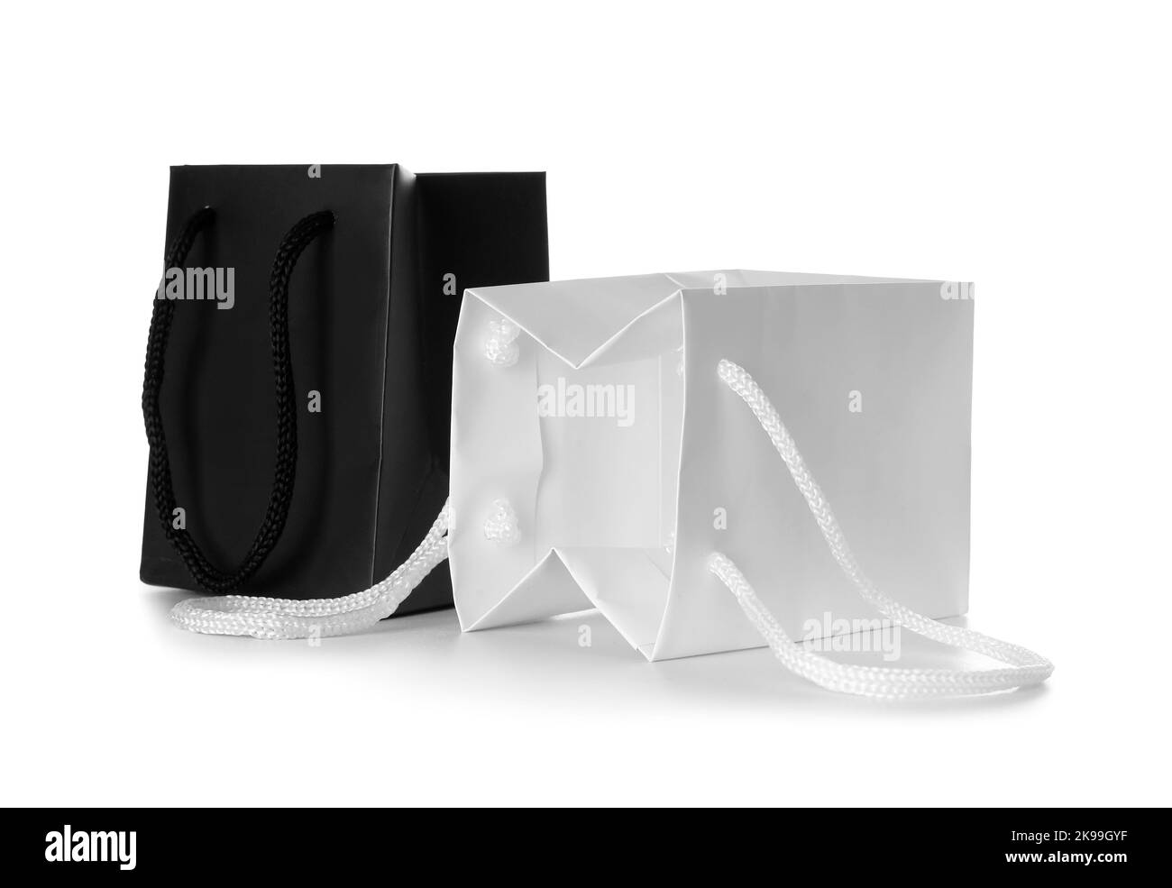 Shopping bags on white background. Black Friday sale Stock Photo - Alamy