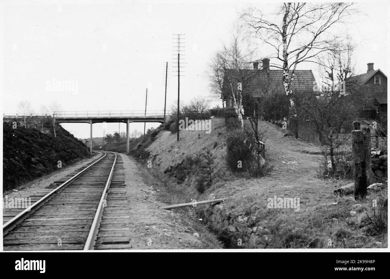 Road bridge on the route between Västra Torup and Tyringe Stock Photo ...